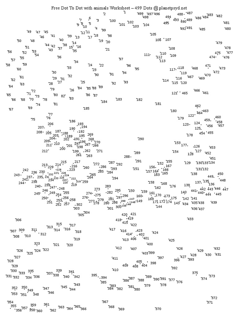 Free 499-Dot Animal Connect the Dots | PDF
