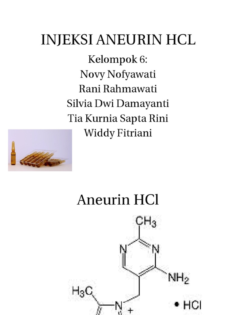 Injeksi Aneurin HCL | PDF