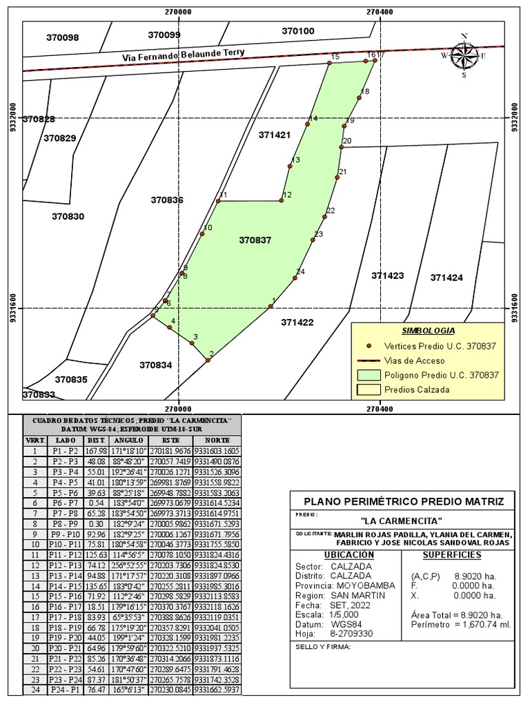 Plano Predio Matriz I | PDF