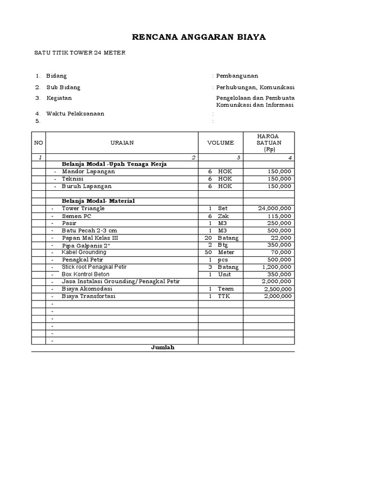 Rab Jaringan Internet Tower | PDF