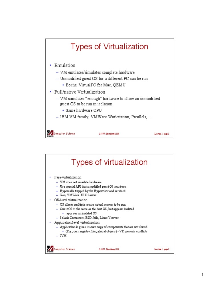 Virtualization | PDF | Virtual Machine | Operating System