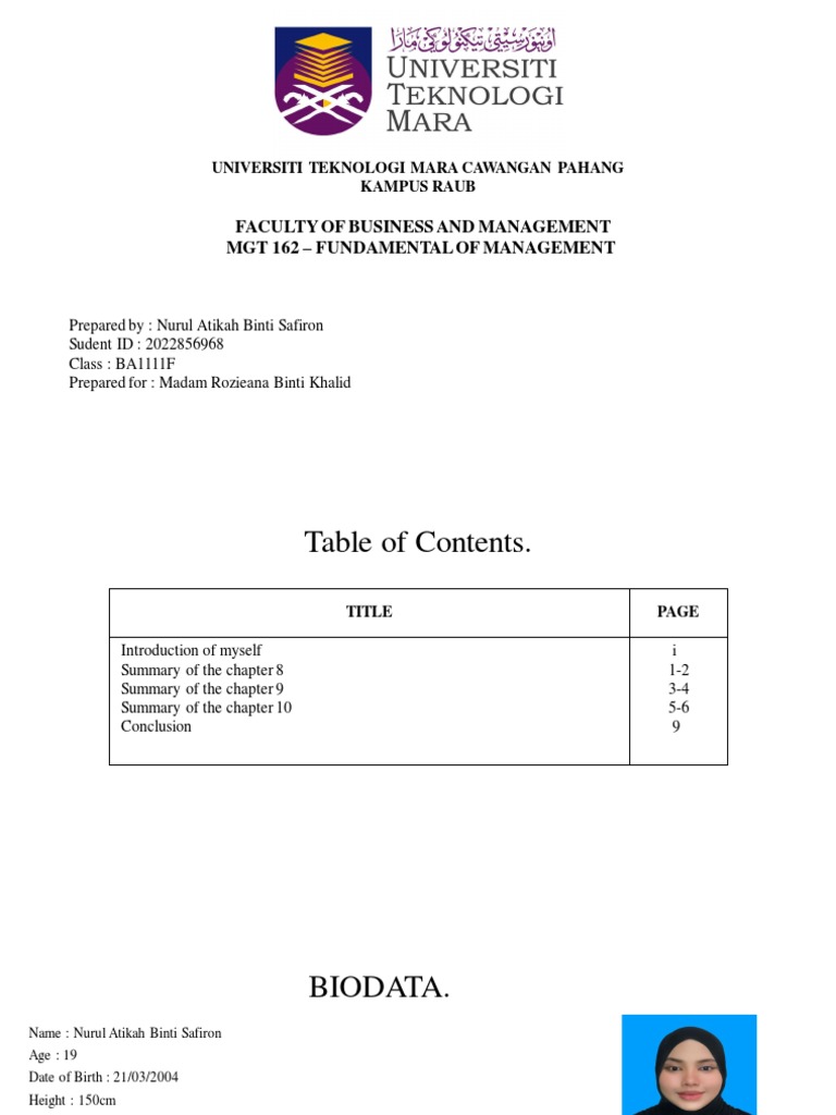 MGT Individuals Assignment | PDF
