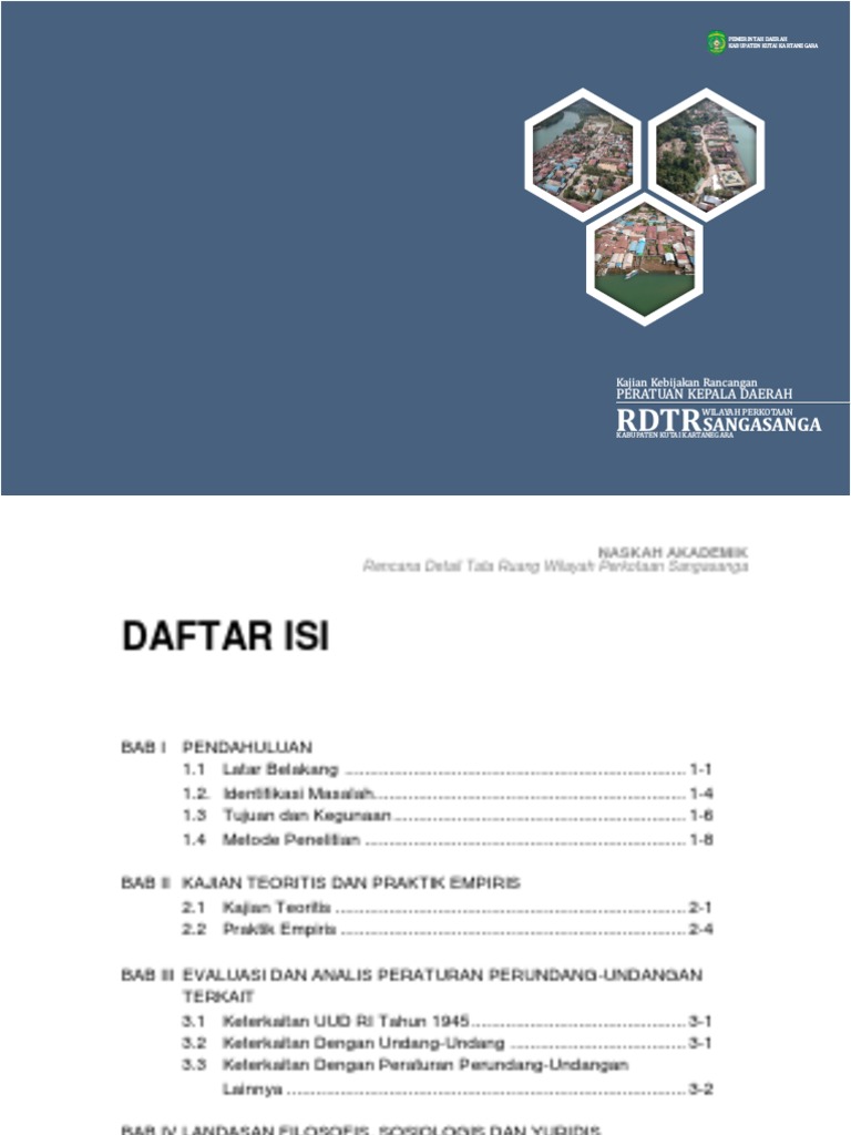 Kajian Kebijakan Ranperkada RDTR Sanga Sanga | PDF