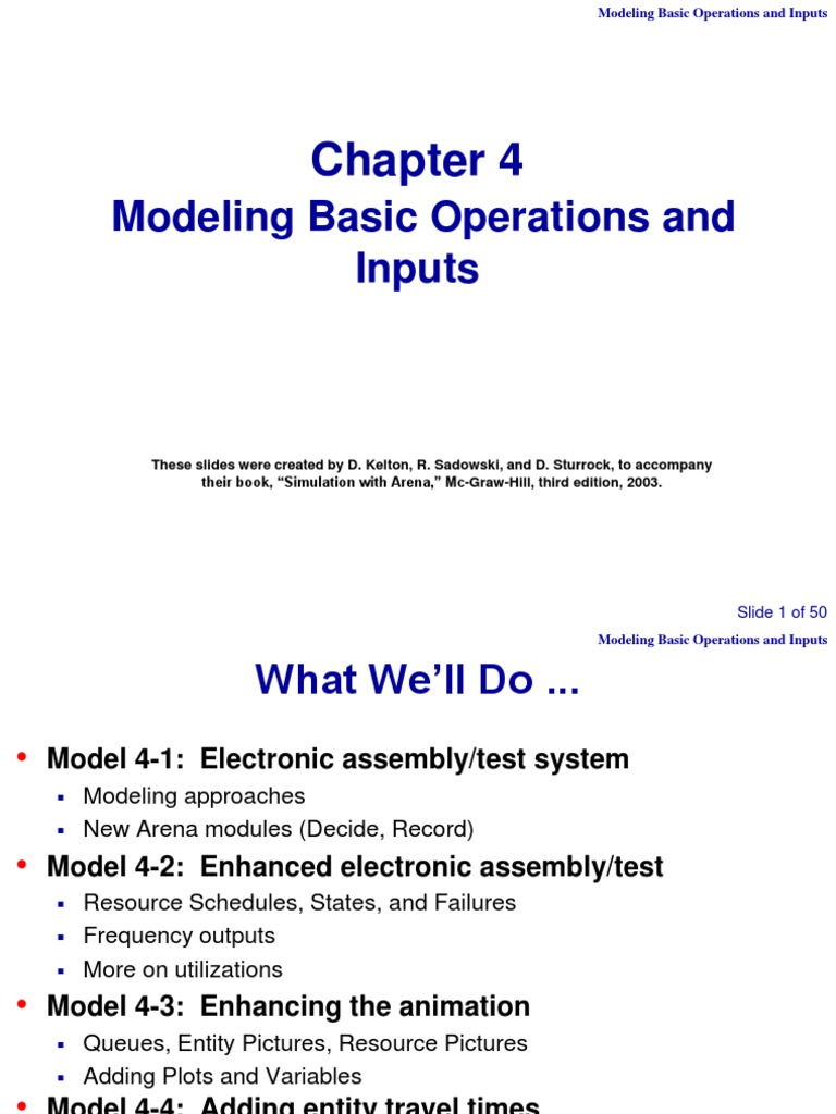 IE 420 - Topic 3 - Chapter 04 Modeling Basic Operations | Descargar gratis PDF | Spreadsheet ...