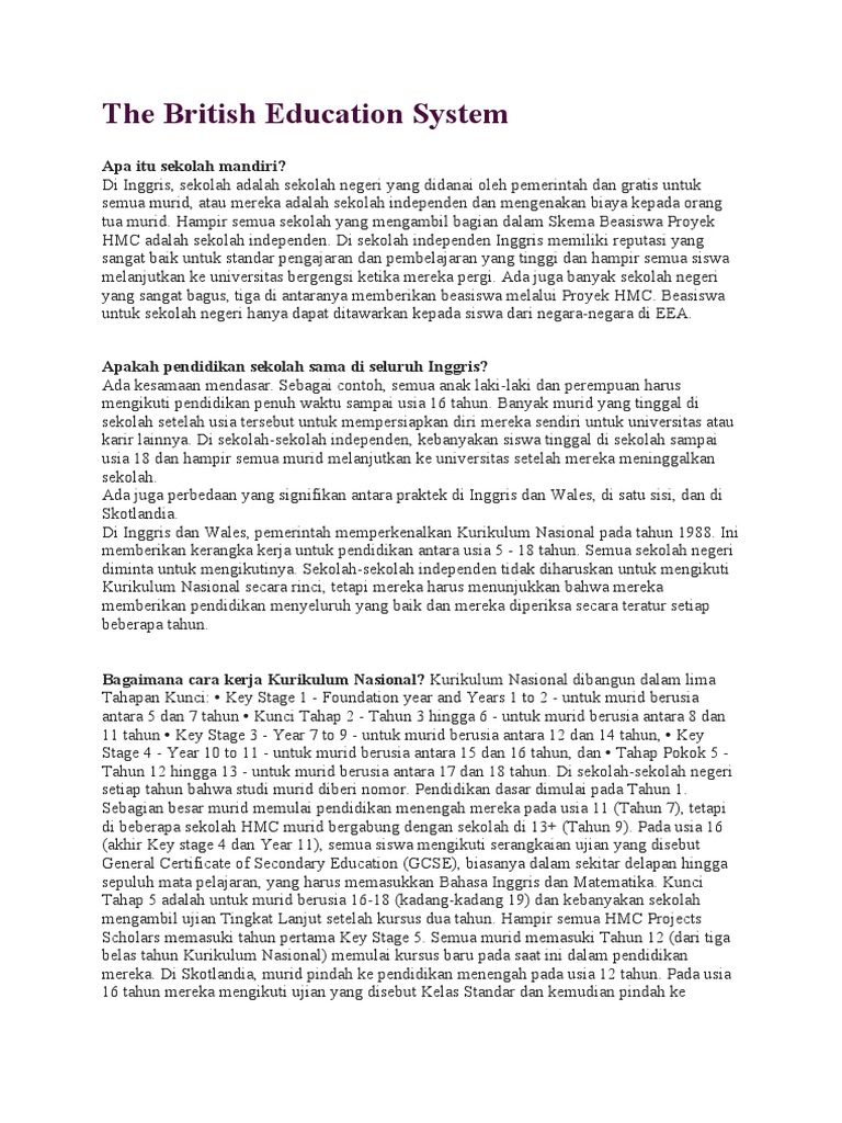 Translate British Curriculum | PDF