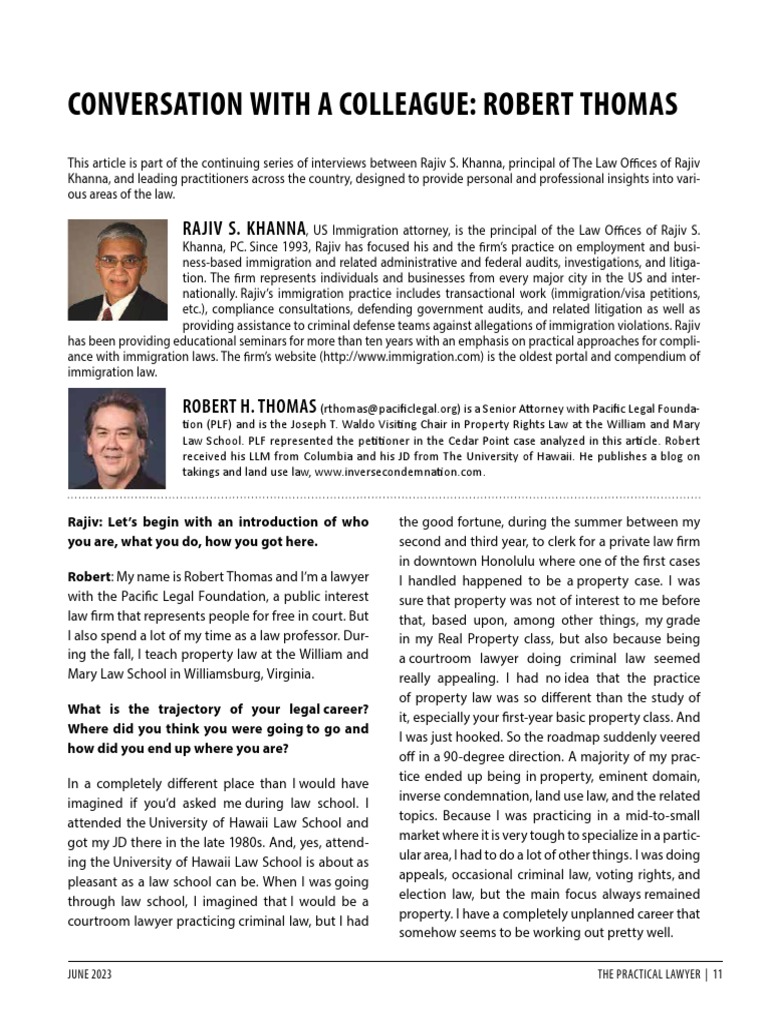 Insights from Property Law Expert Robert Thomas | PDF | Lawyer | Justice