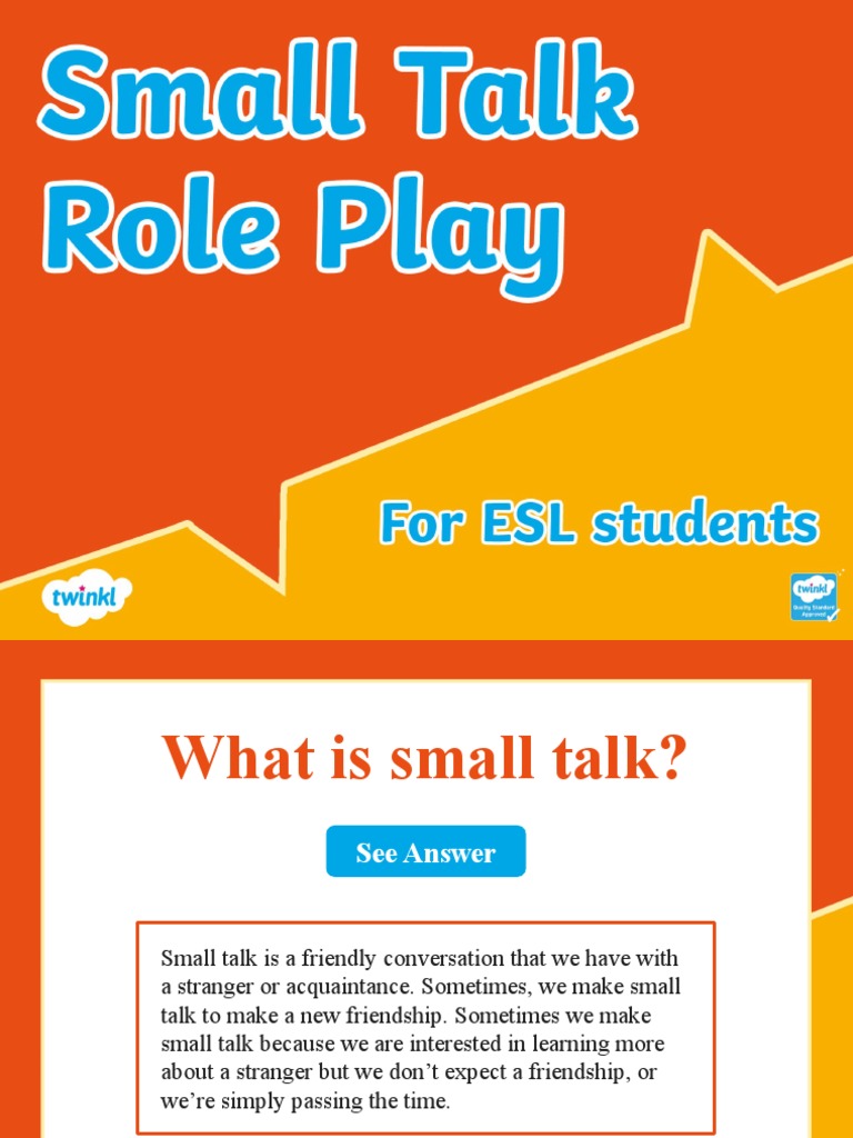 ESL Small Talk Role Play Guide | PDF