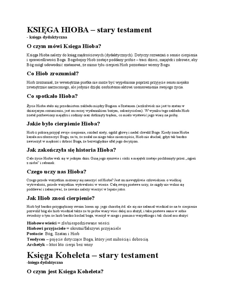 Księga Hioba | PDF