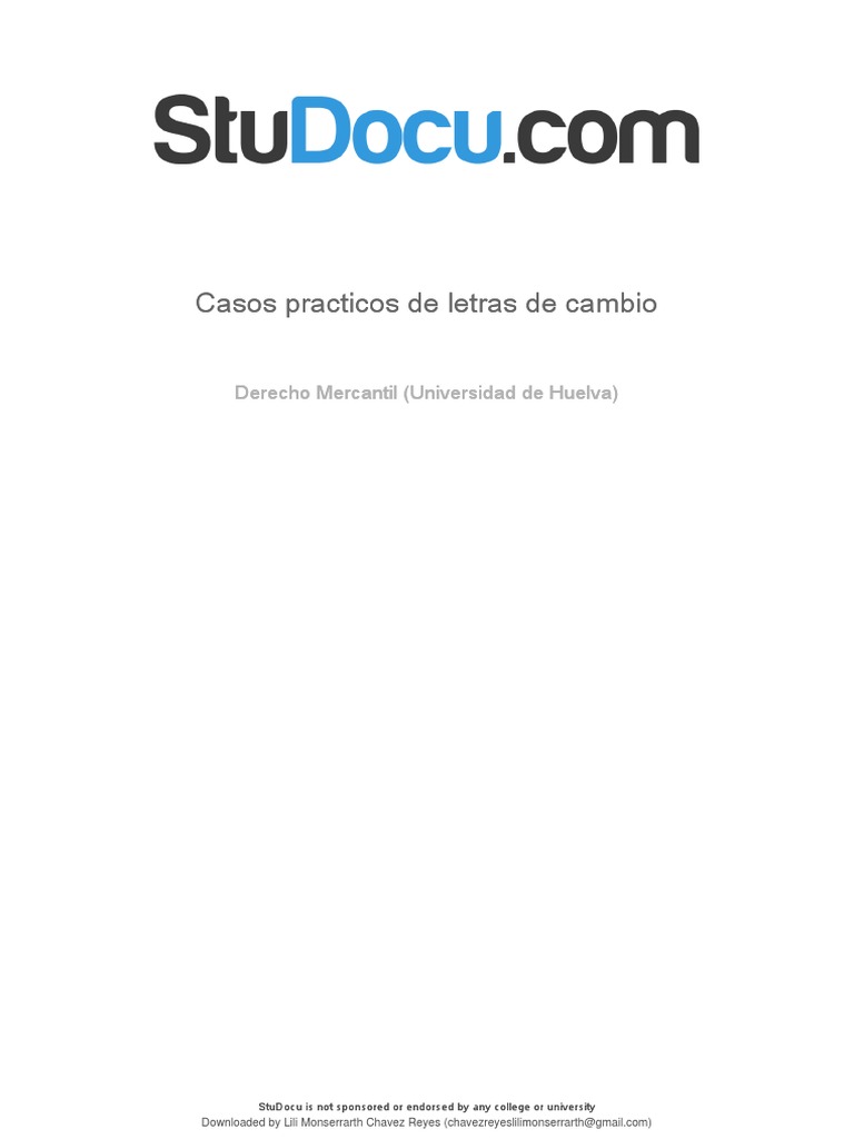 Casos Prácticos de Letras de Cambio | PDF | Pagaré | Cheque