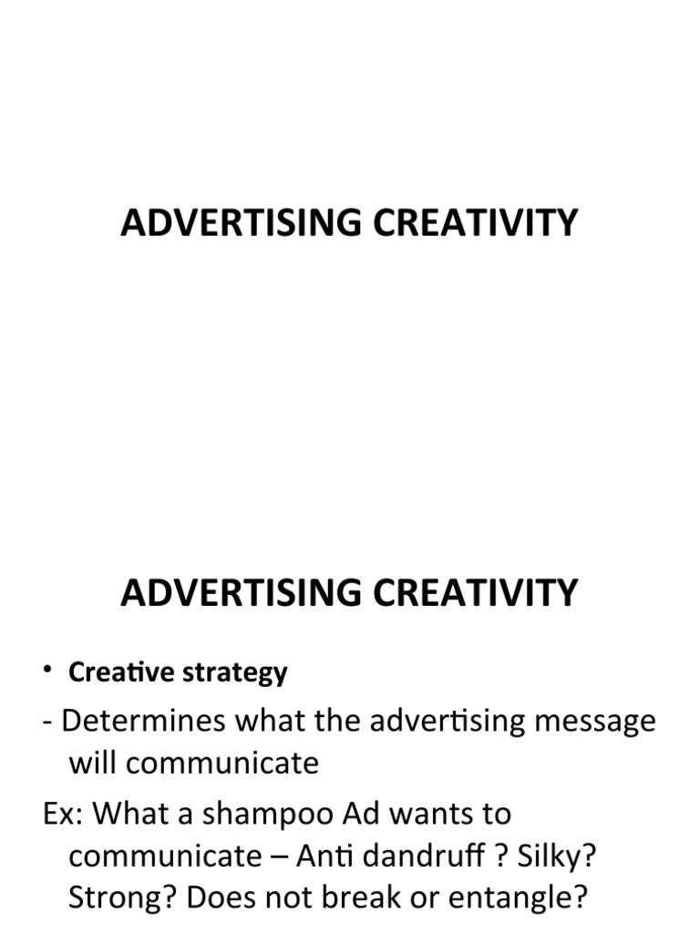 Ppt-Advertising Creativity Process | PDF | Creativity | Advertising