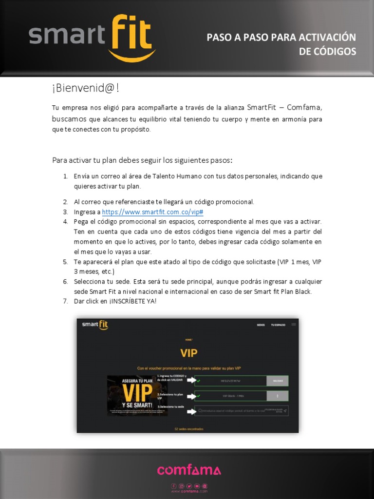 Activacion Plan Comfama Smartfit | PDF | Aplicación movil