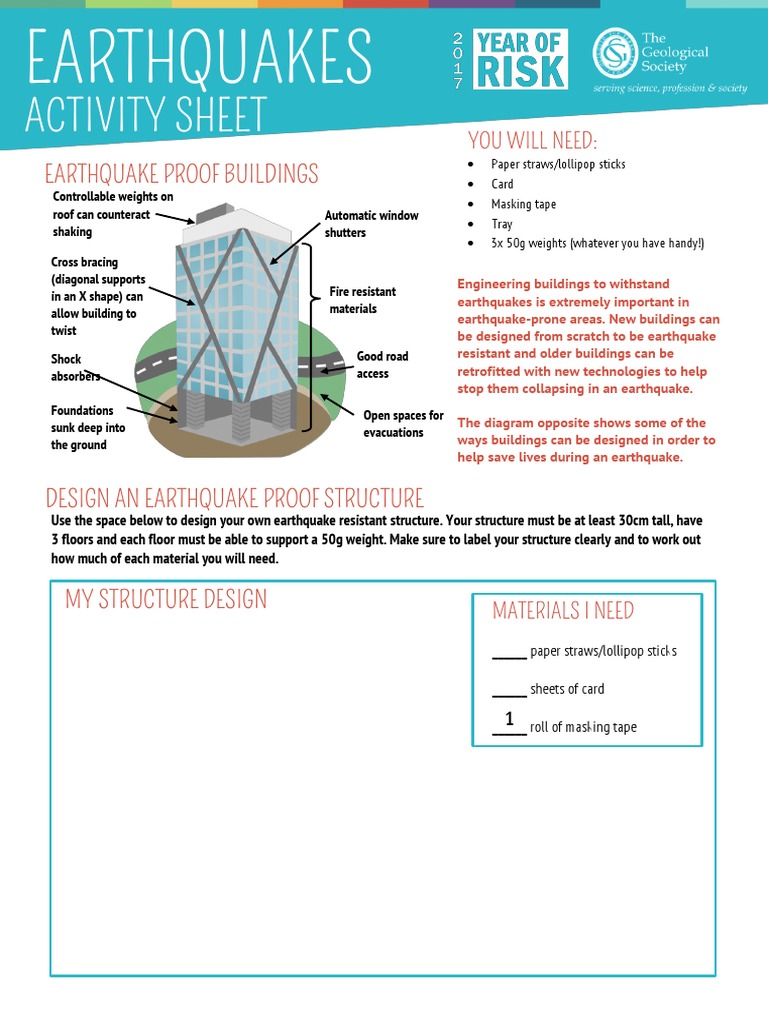 KS2 Earthquakes Activity Sheet | PDF