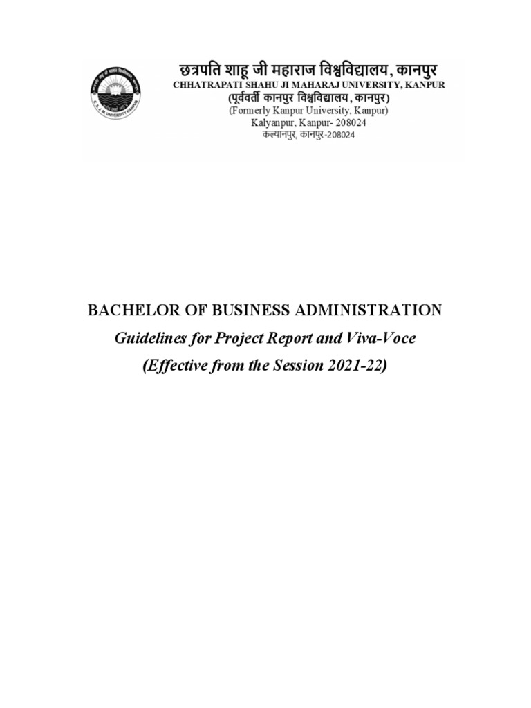 Project Report Bba 1 | PDF