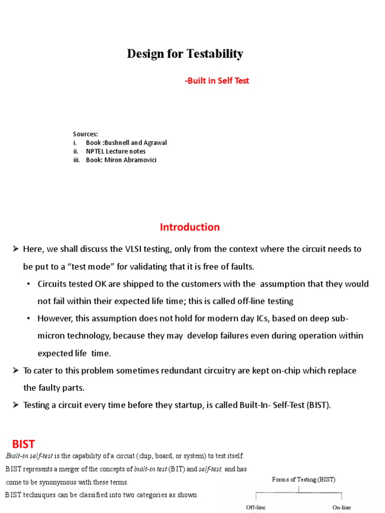 Lecture-16-17 Design For Testability-Built-in-self-test | PDF ...
