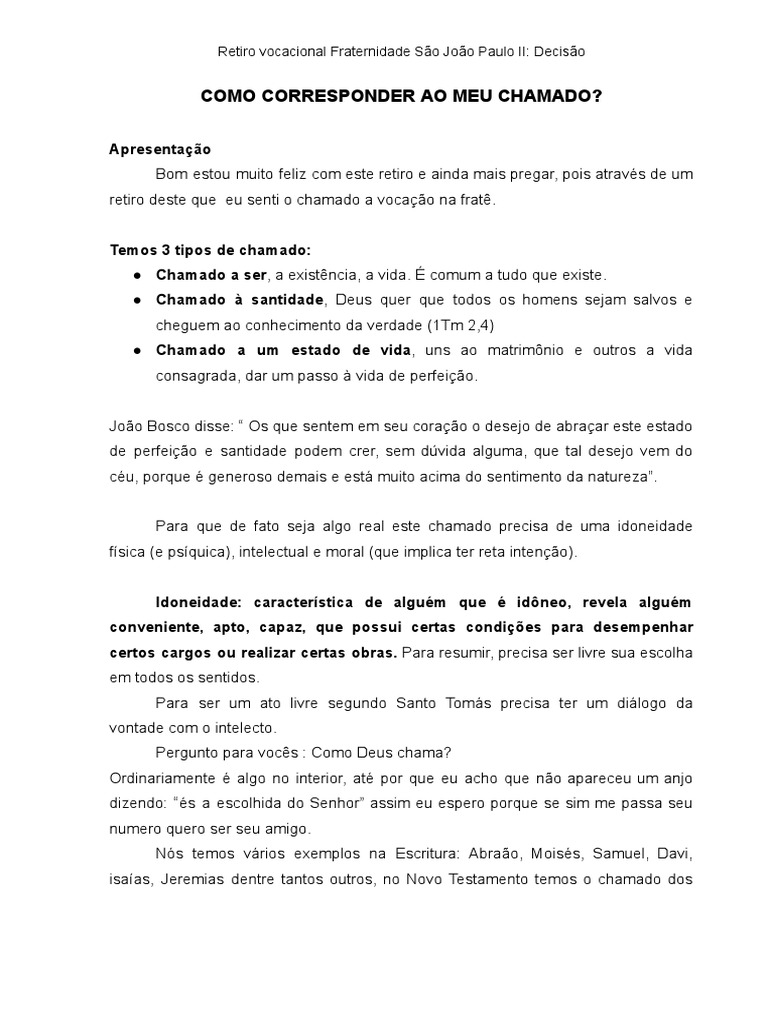 Como Corresponder Ao Meu Chamado | PDF | Abraão | Jesus