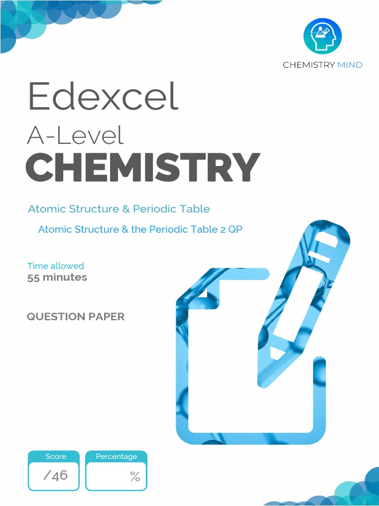 A-Level Chemistry: Atomic Structure Exam | PDF | Periodic Table ...