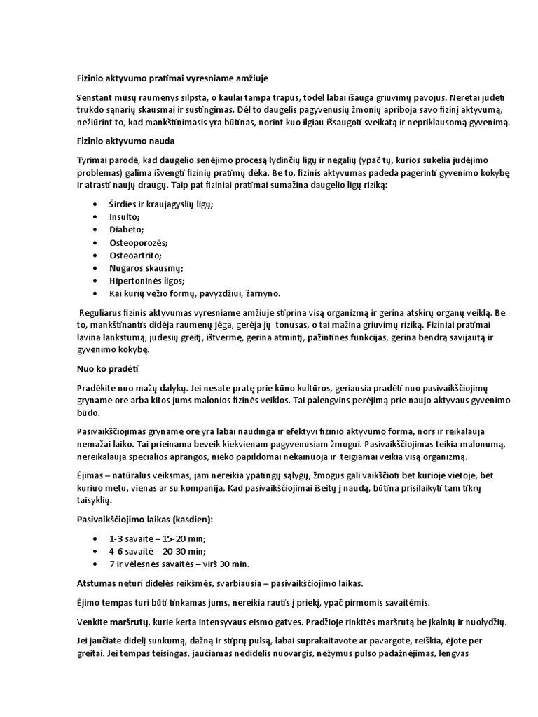 Fiziniai Pratimai | PDF