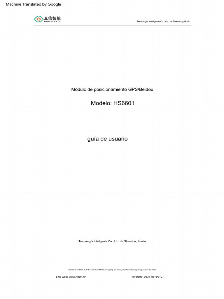 Guía del Módulo GPS/Beidou HS6601 | PDF | Sistema de Posicionamiento ...