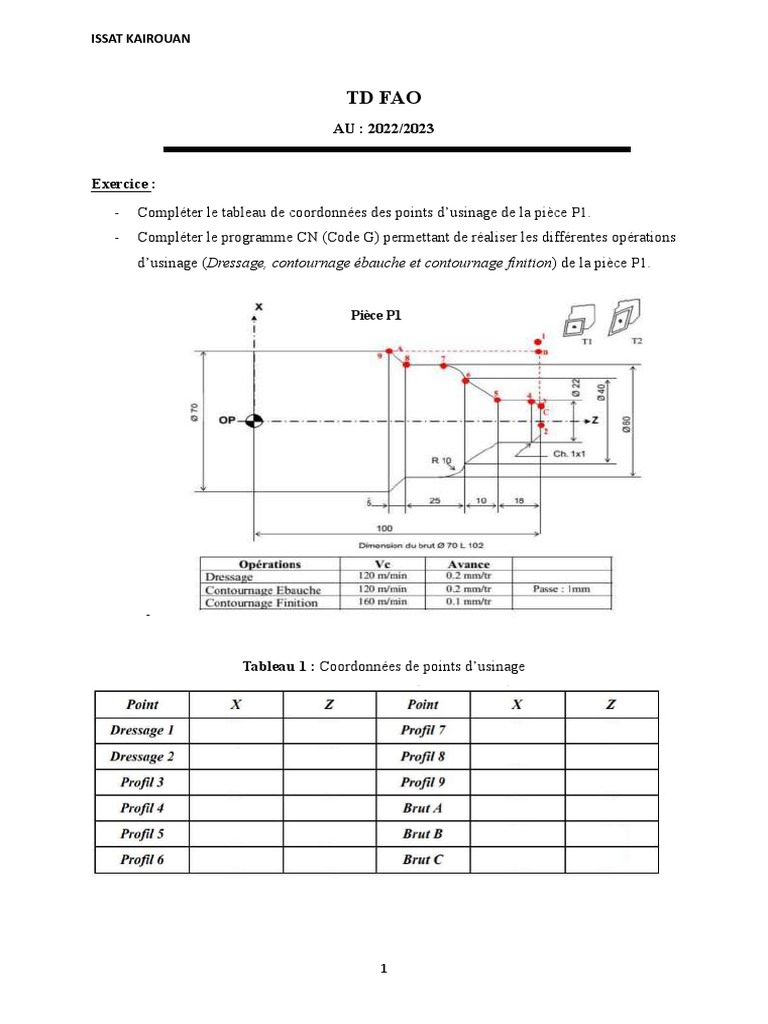 TD1 Fao + Correction X1 | PDF