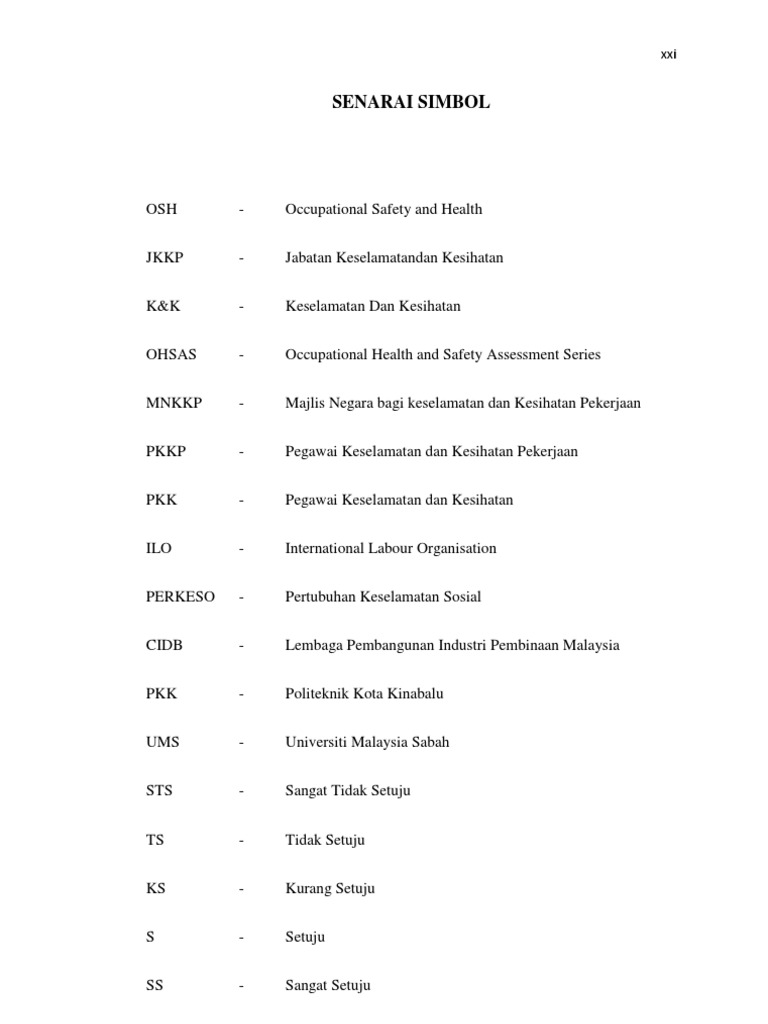 Senarai Simbol | PDF