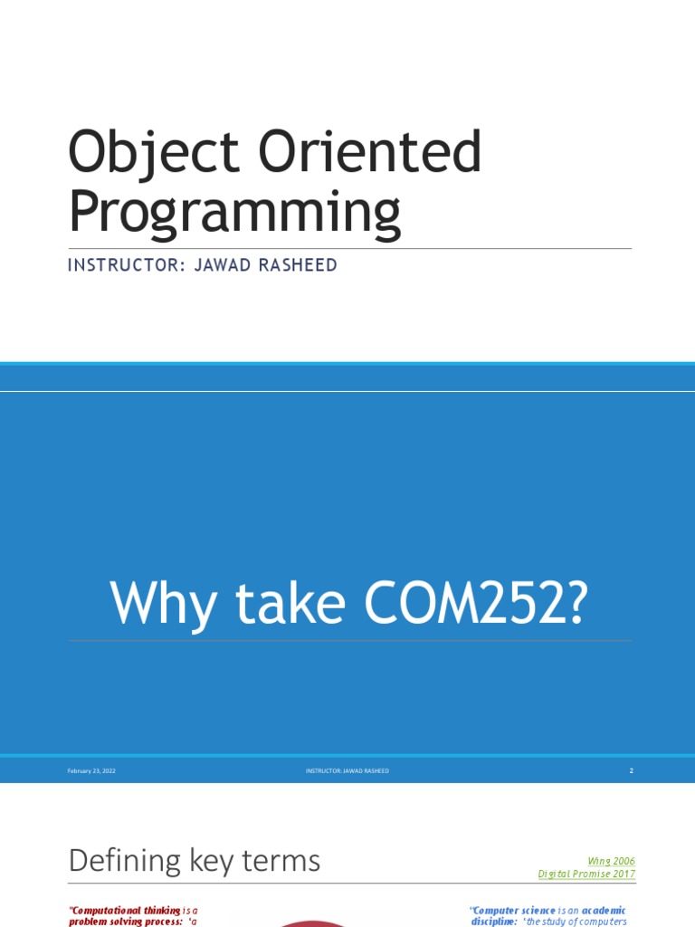 Lecture 01 Pdf Parameter Computer Programming Class Computer Programming 