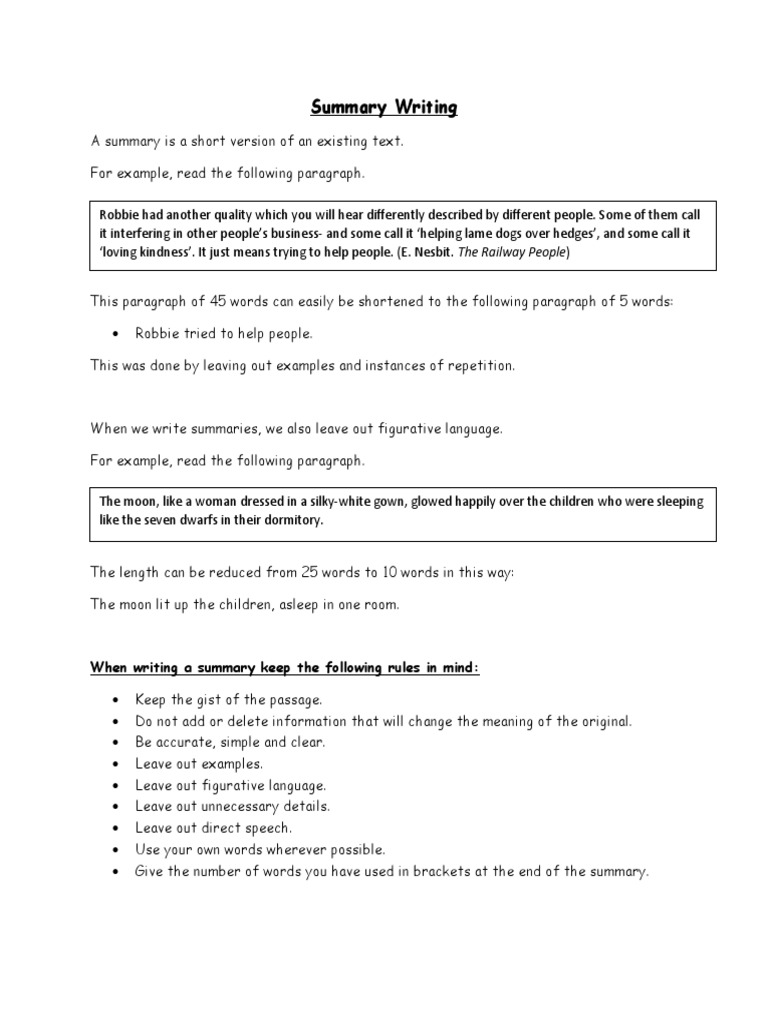 Summary Writing | PDF | Communication | World Wide Web
