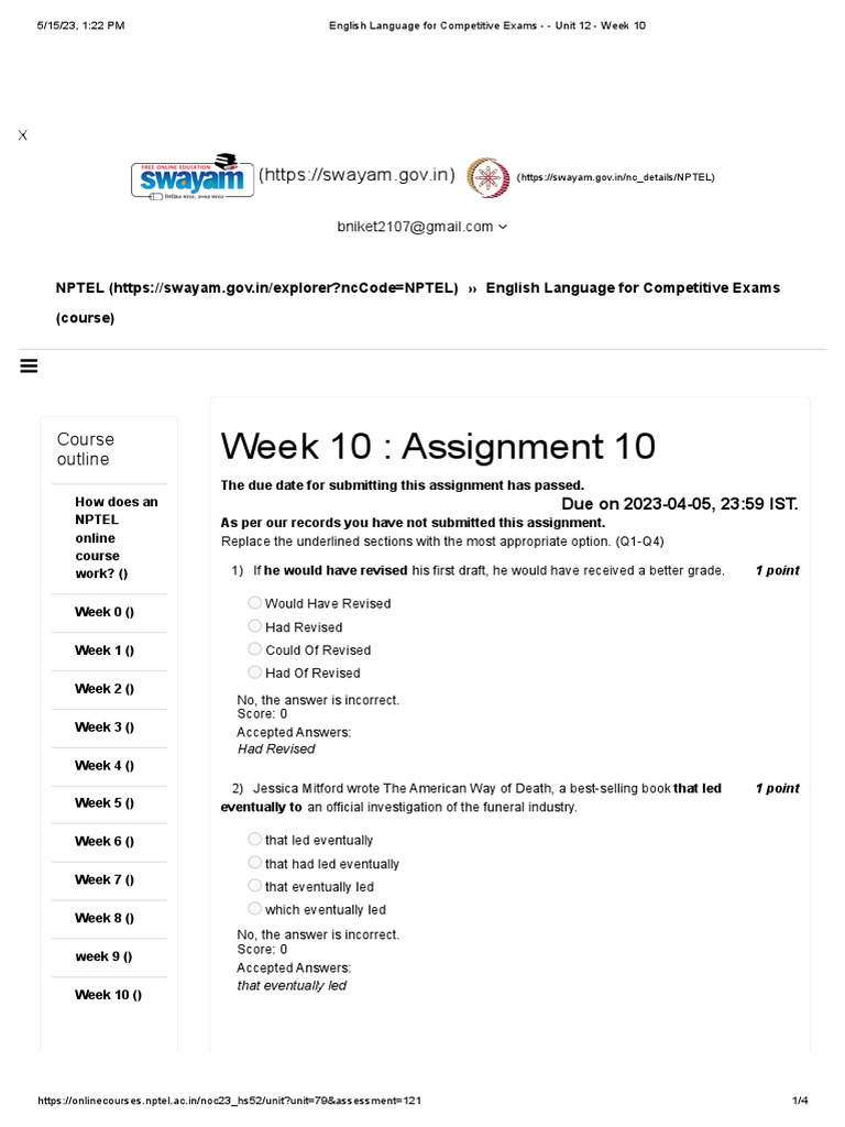 English Language for Competitive Exams - - Unit 12 - Week 10 | PDF | Marsupials | Linguistics