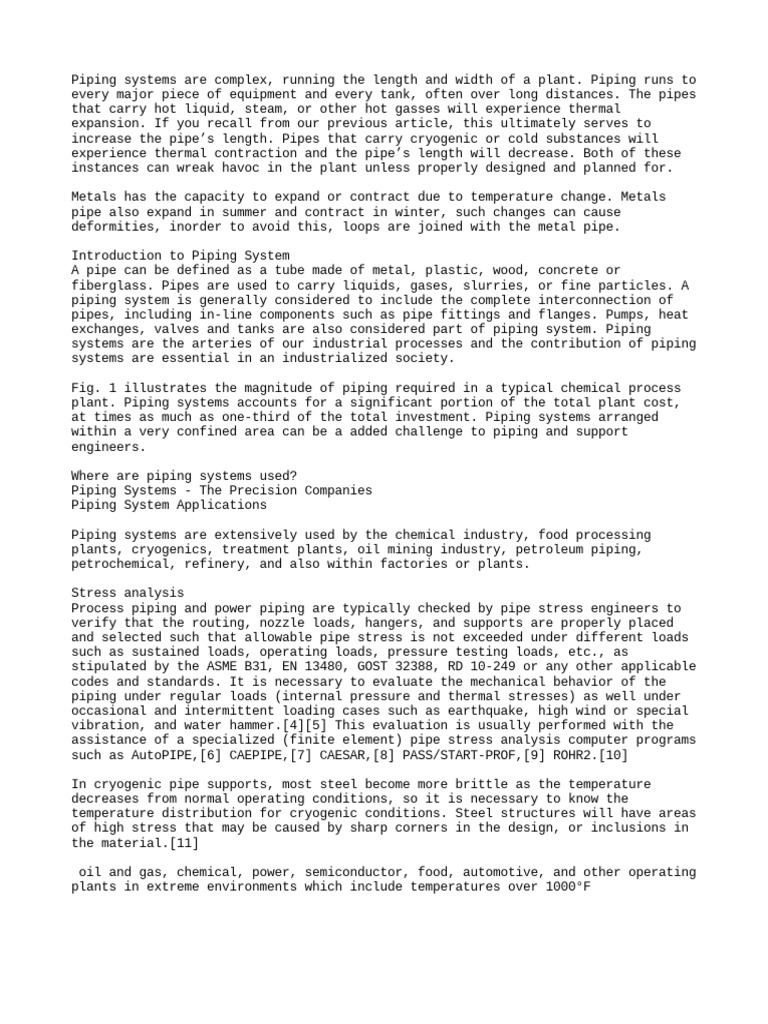 Loop Piping System | PDF | Mechanical Engineering | Gas Technologies