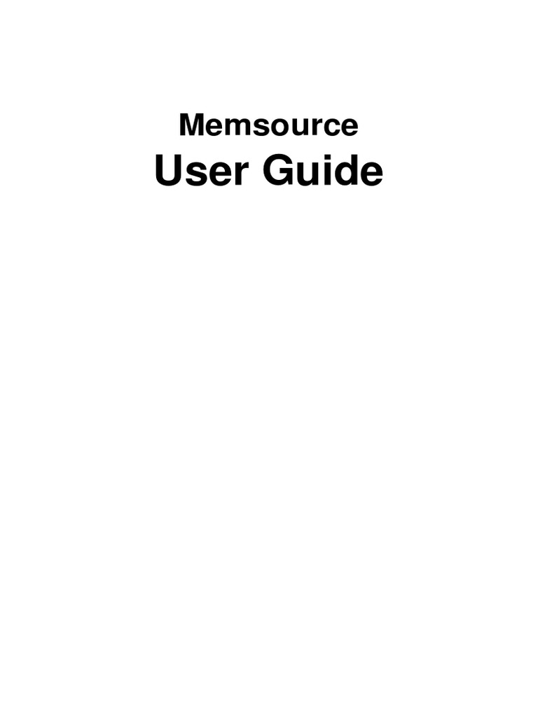 Memsource User Guide | PDF | Computer Science | Computing