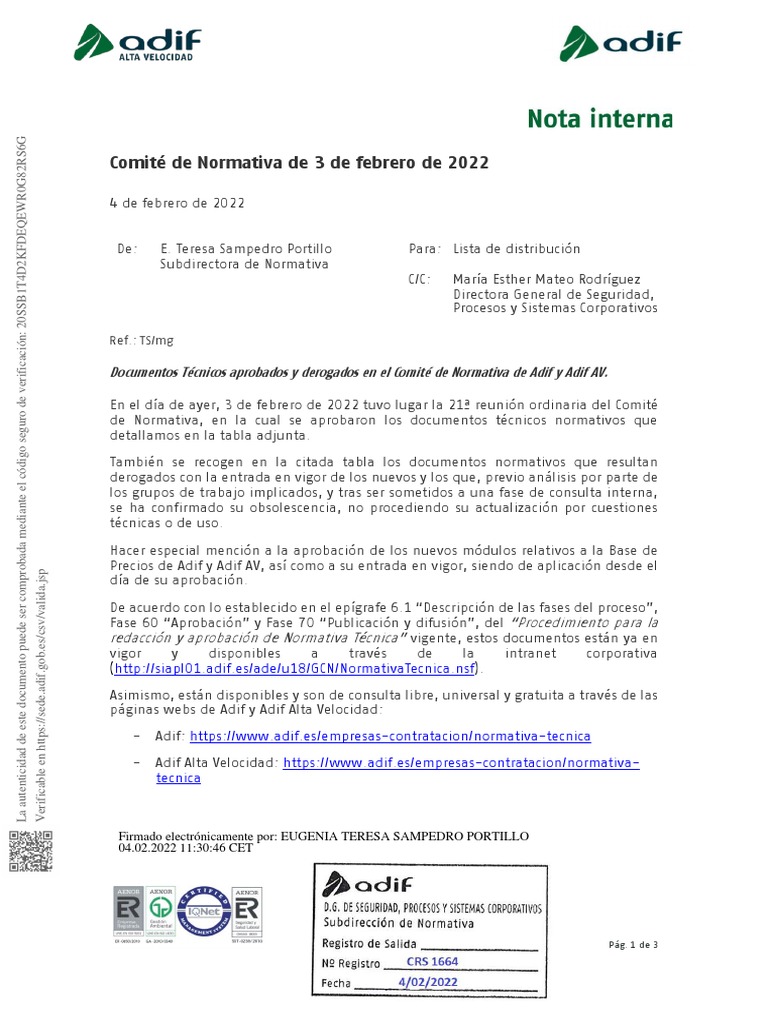 Normativa Aprobada y Derogada 2022 Febrero | PDF | Transporte ...