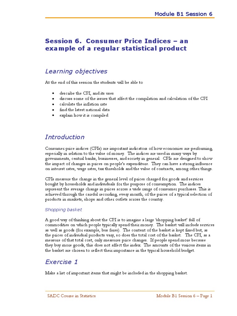 Consumer Price Index | PDF