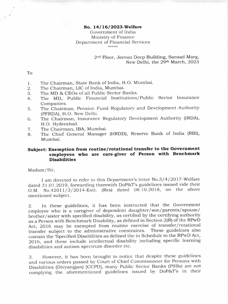 DoP&T - Guidelines by DFS | PDF