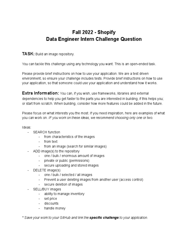 Fall 2022 - Shopify Data Engineer Intern Challenge | PDF