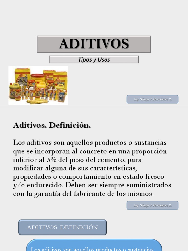 ADITIVOS Tipos y Usos | PDF