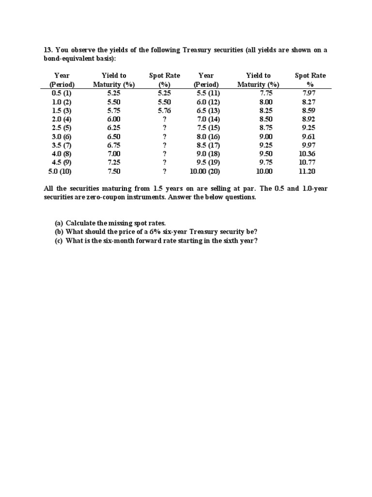 Lecture 4 | PDF | Yield (Finance) | United States Treasury Security