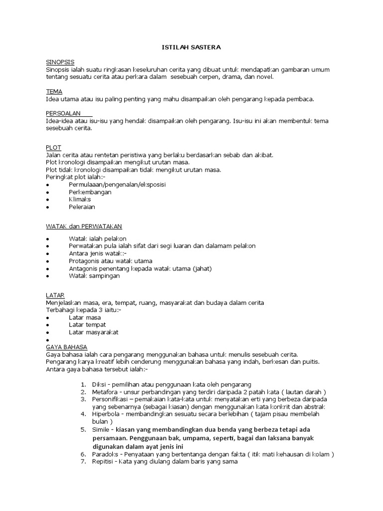 Istilah Sastera Pdf 