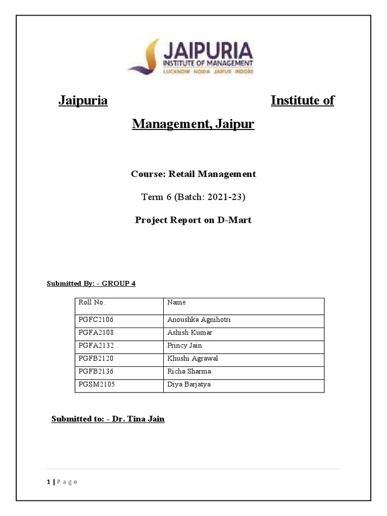 Analysis of D-Mart's Business Model and Strategies Through a Case Study ...