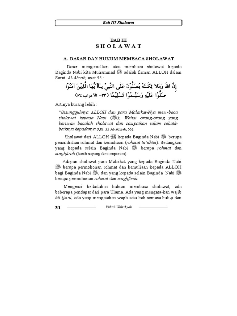 Bab III Sholawat | PDF