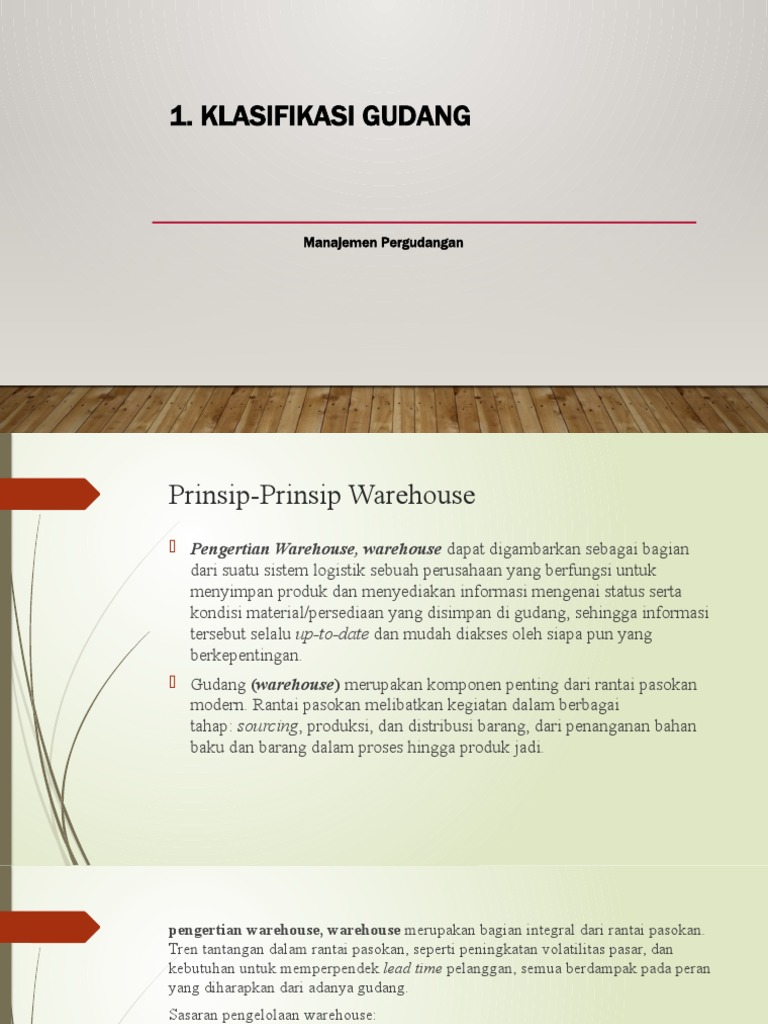 1 Klasifikasi Gudang Log | PDF