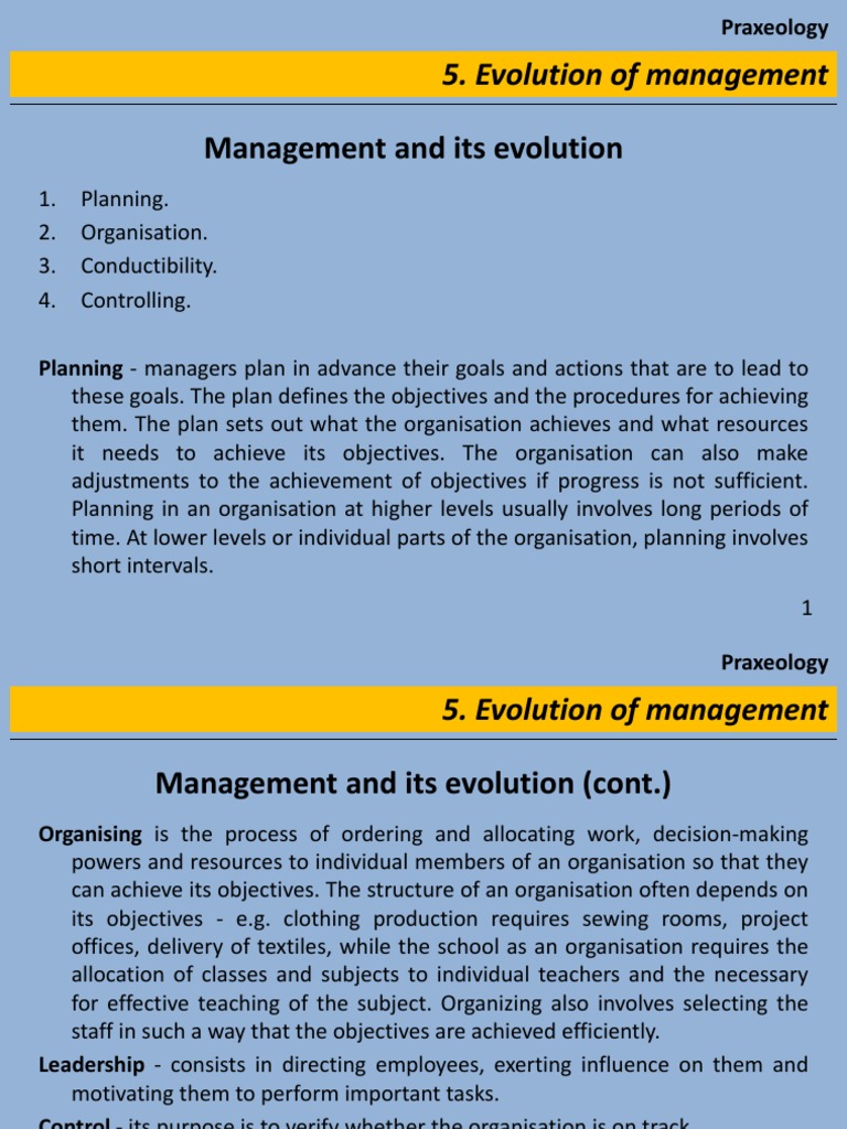 5 - Evolution of Management | PDF | System | Motivation