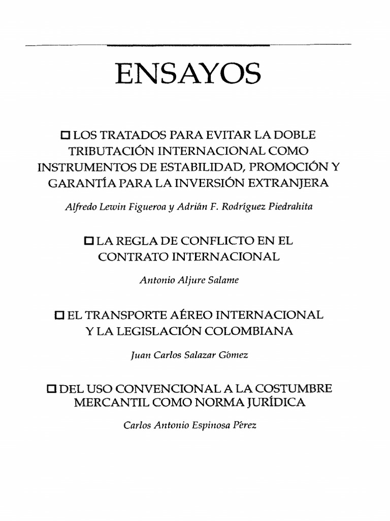 Tratados Doble Tributacion Internacional | PDF | Impuestos | Doble ...