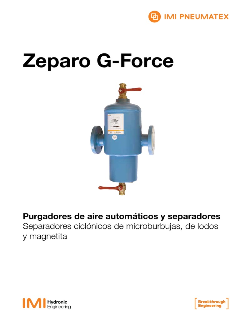 Zeparo G-Force ES Low | PDF | Agua | Presión