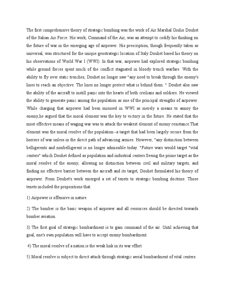 Air Marshal Giulio Douhet of The Italian Air Force | PDF | Strategic ...