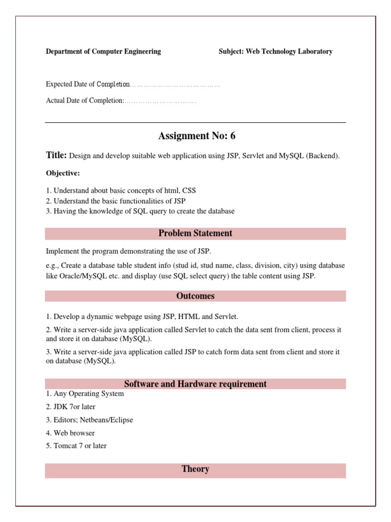 WTL Assignment No.6. | PDF
