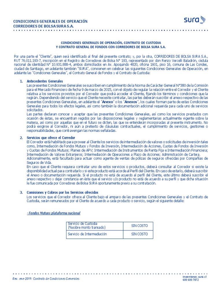 Contrato Condiciones Generales | PDF