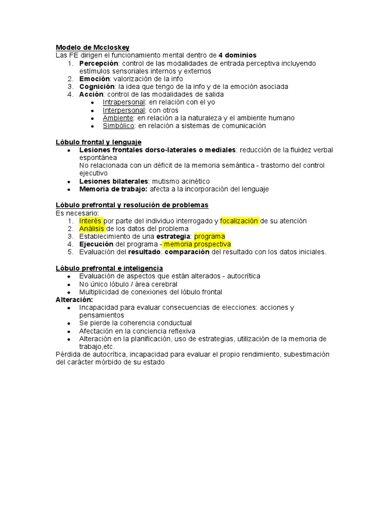 Mutismo Acinético y Funciones Frontales | PDF