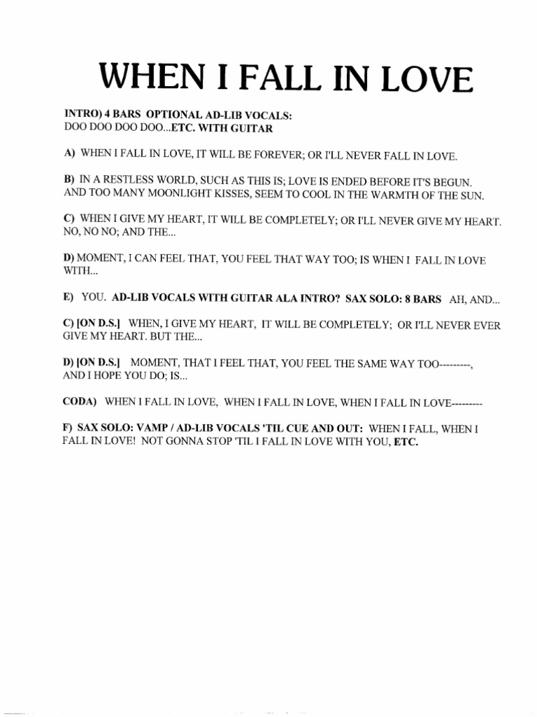 8 When I Fall in Love | PDF