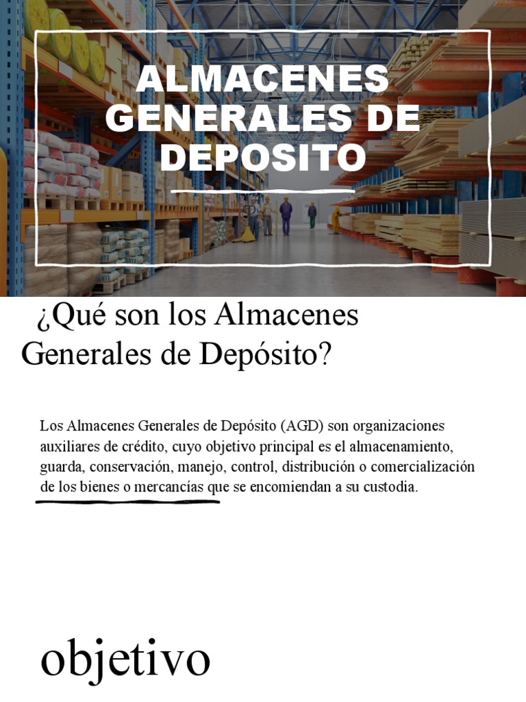 Almacenes Generales de Deposito | PDF | Certificado de deposito | Bueno ...