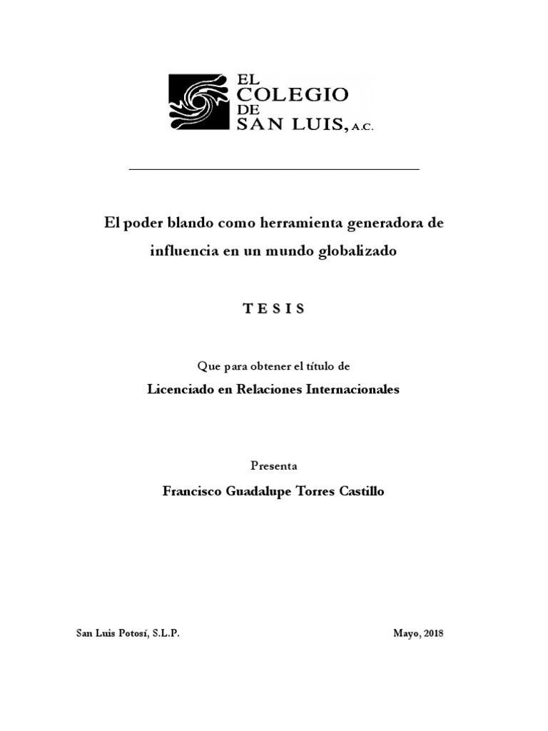 LRI - Torres Castillo Francisco Guadalupe | PDF | Poder suave | Poder duro