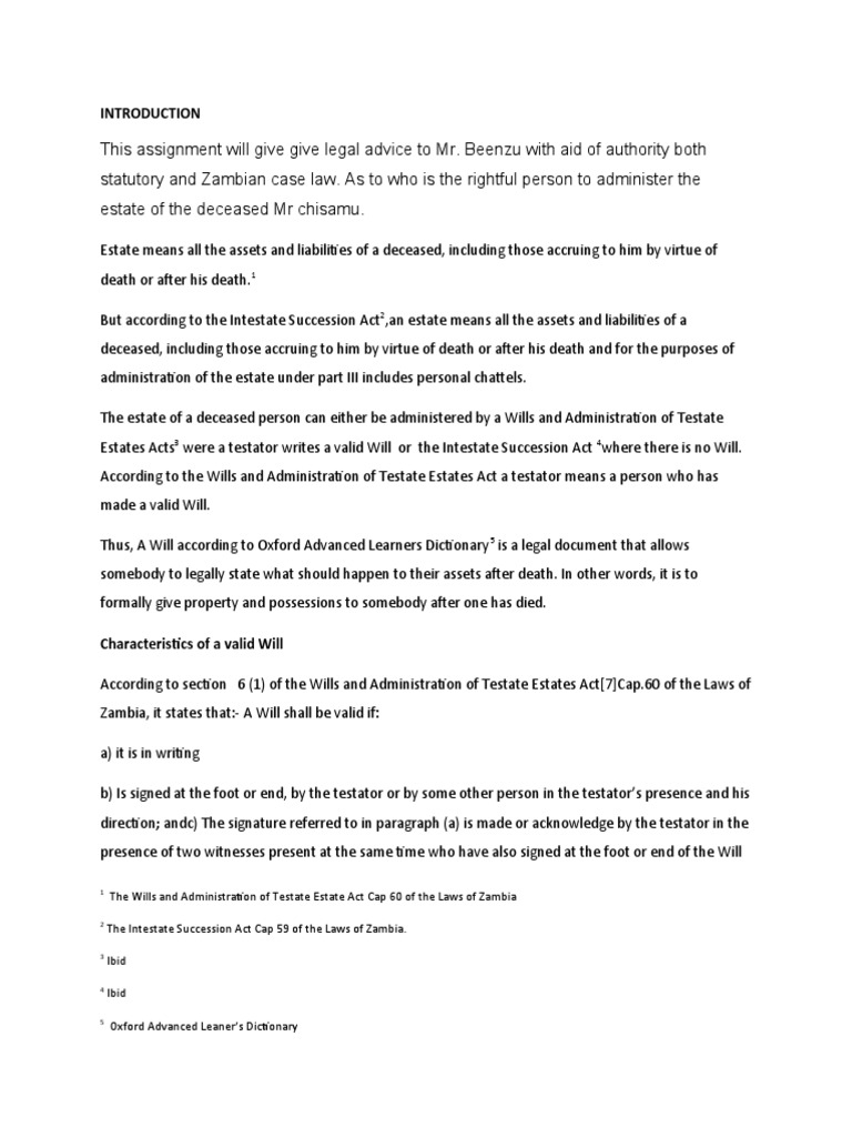 Probate Assignment | PDF